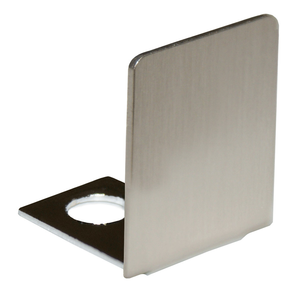 Brushed Nickel 1/2" (12mm) U-Channel End Cap | Dulles Glass