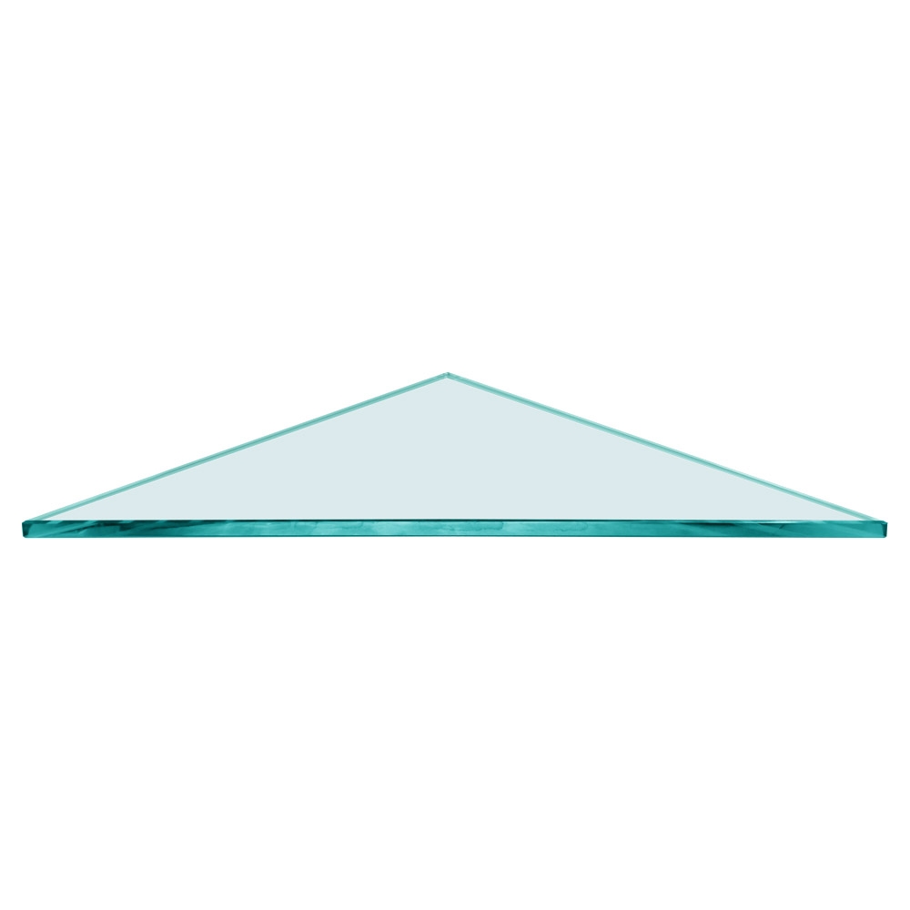 12" Triangle Glass Shelf | Tempered Corner Shelf