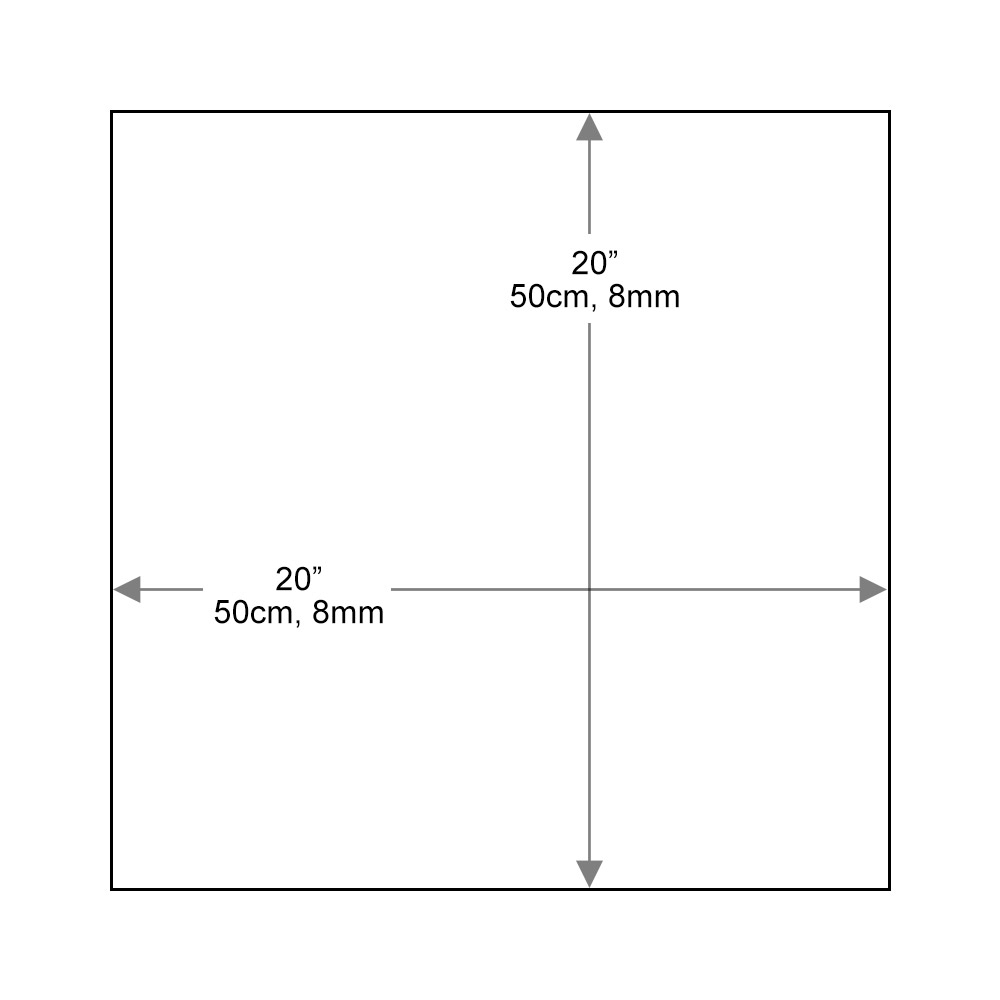 20x20 inches Square Glass Table Top Replacement | Dulles Glass