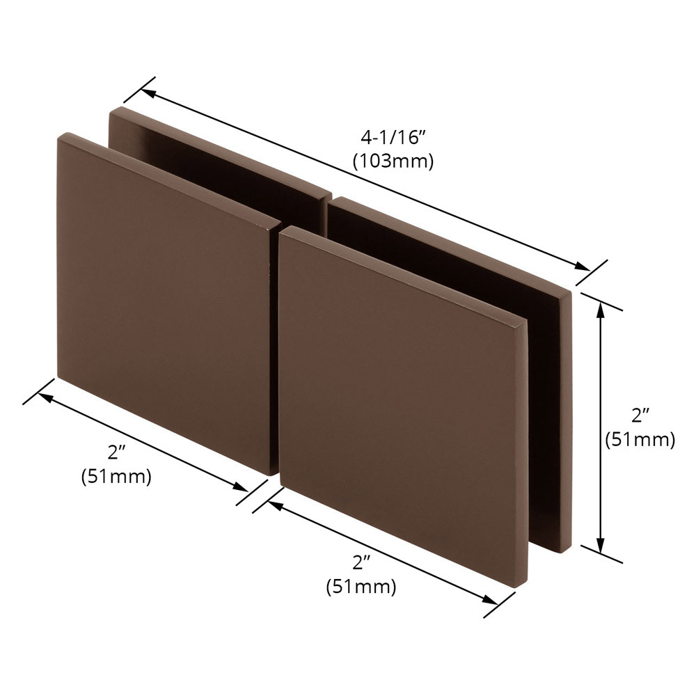 Square 180-Degree Glass-to-Glass Movable Transom Clamp
