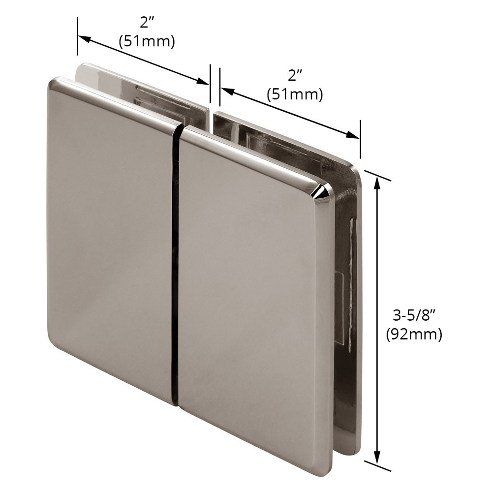 Regular Duty Brushed Nickel Saturn Hinge Transom Mount