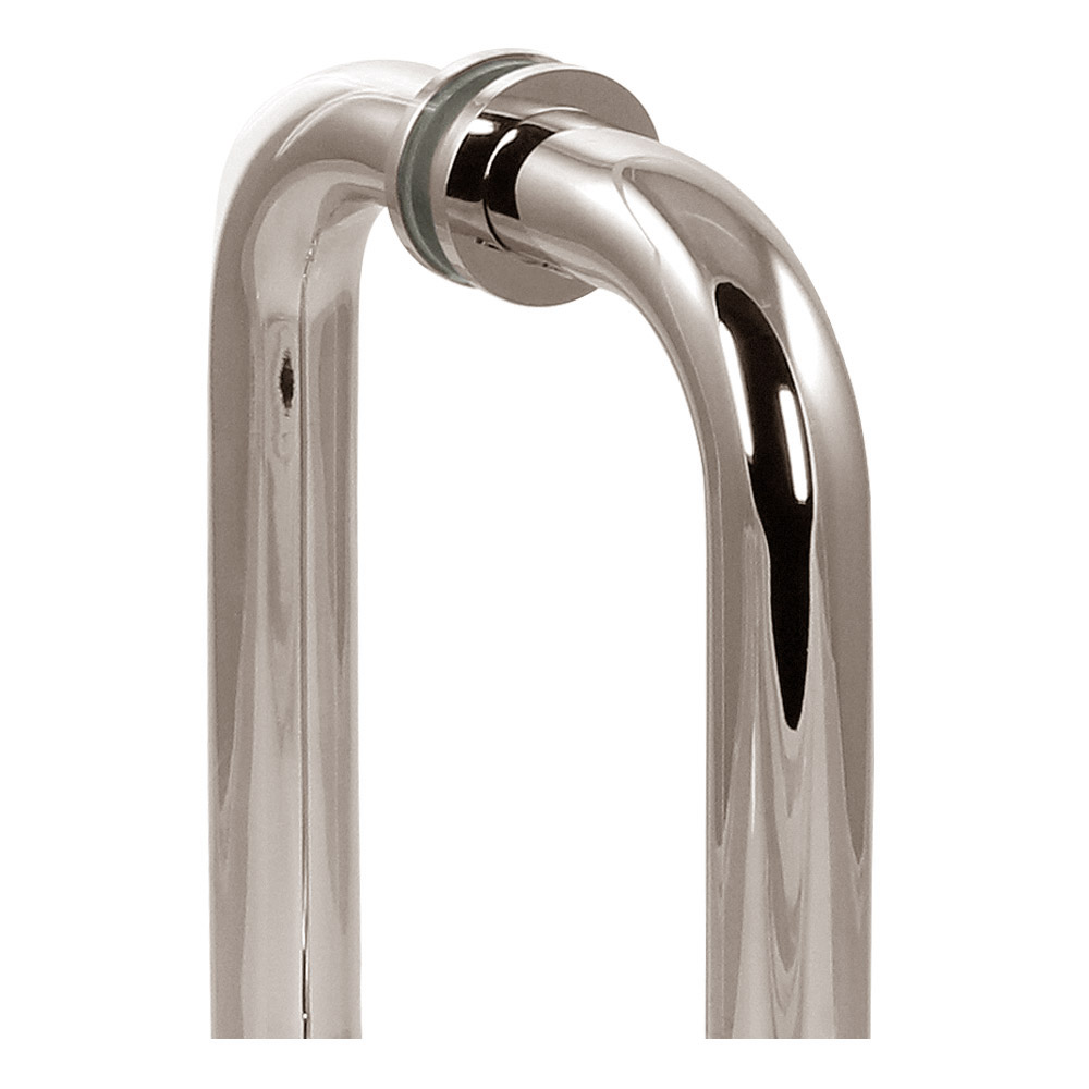 8-inch Polished Nickel Taurus Handle with Washer | Dulles Glass