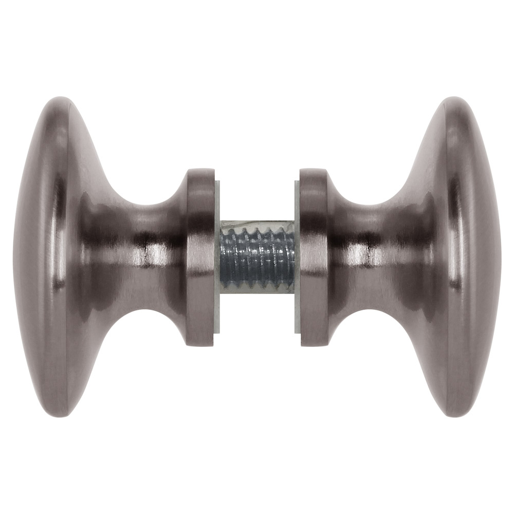 Brushed Nickel 1-9/16" Traditional Back-to-Back Knob