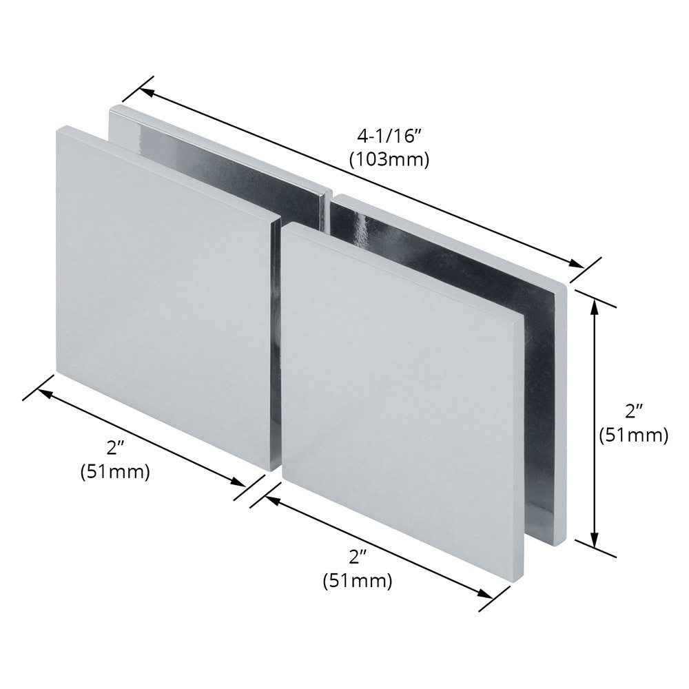 Square 180-Degree Glass-to-Glass Movable Transom Clamp